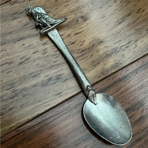 Other | Vintage Souvenir Spoon Kangaroo Collectible Handmade Pewter ...